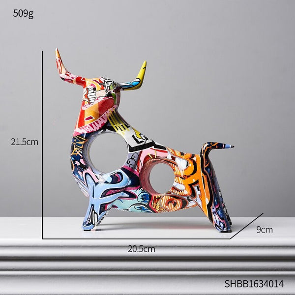 Graffiti Bull Figurine – Trader Brag Stock